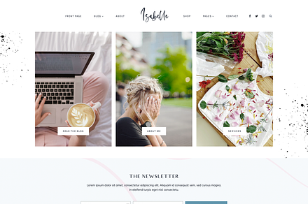 Honeycrisp- A Pretty WordPress Theme | WordPress Themes ~ Creative Market