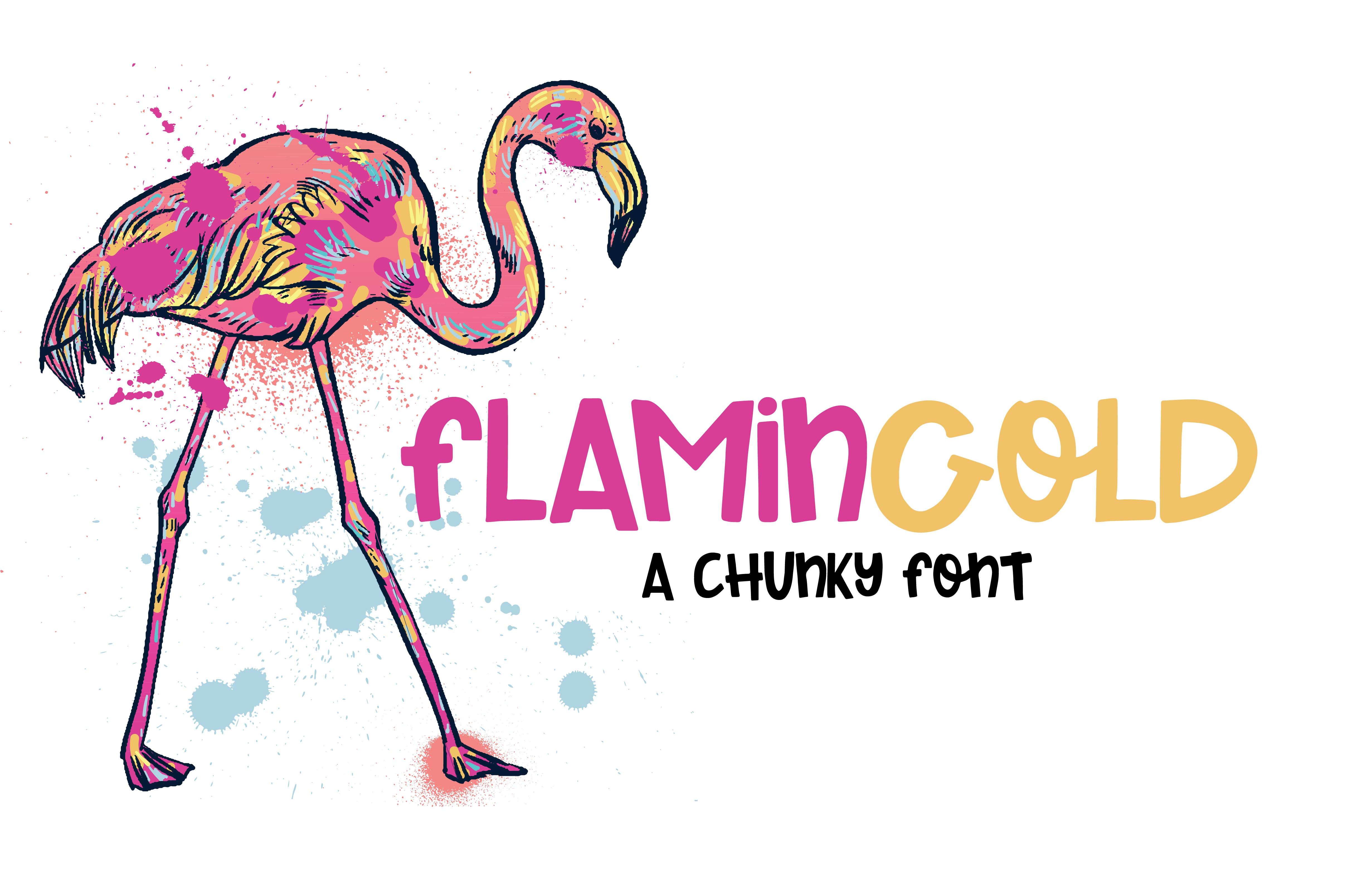 Flamingold - A Chunky Font, a Font by OnTheSpotStudio