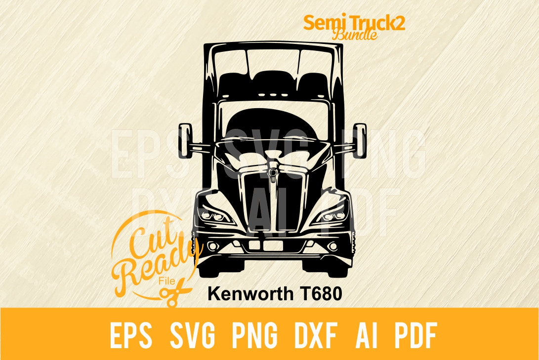 Kenworth T680 SVG, a Transportation Illustration by Digital-Clipart ...