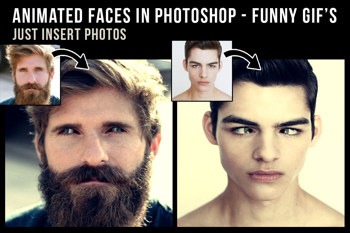 FunnyFaces - Photoshop Animated Gif, a Product Mockup by the little ...