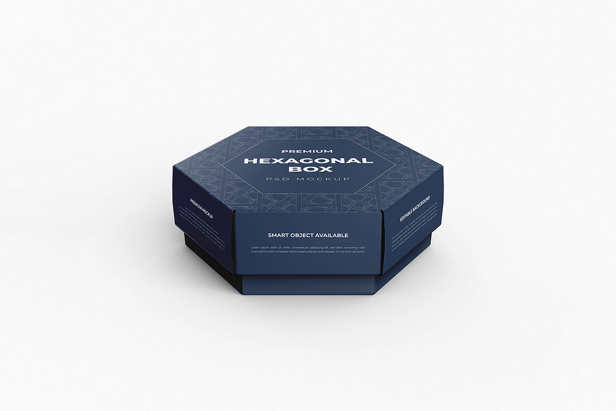 Hexagonal Paper Box Packaging Mockup, a Packaging Mockup by Ram Studio