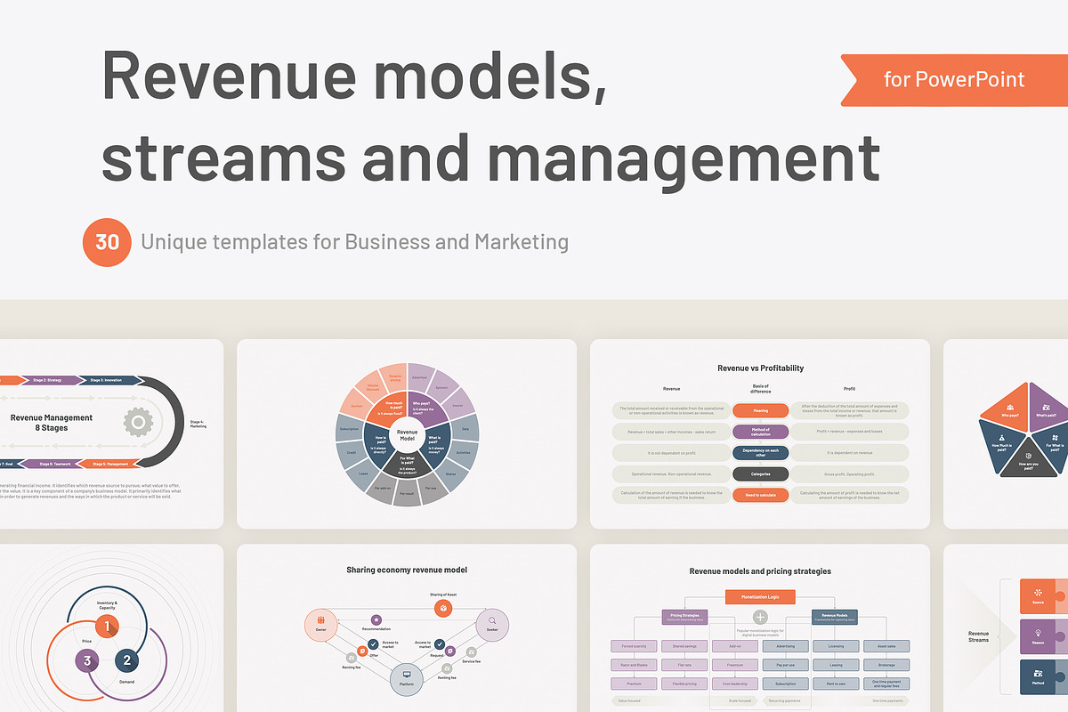 Revenue models, streams and management PowerPoint