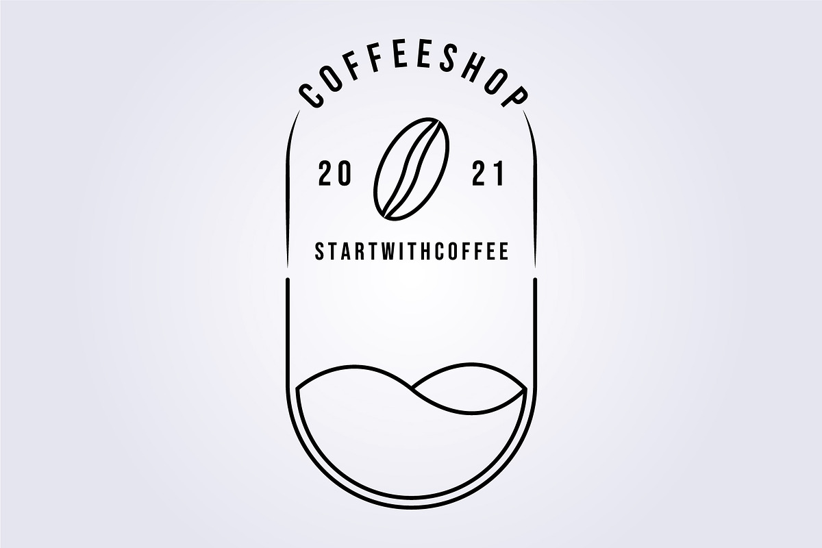 coffee shop line art logo vector, a Branding & Logo Template by Lodzrov