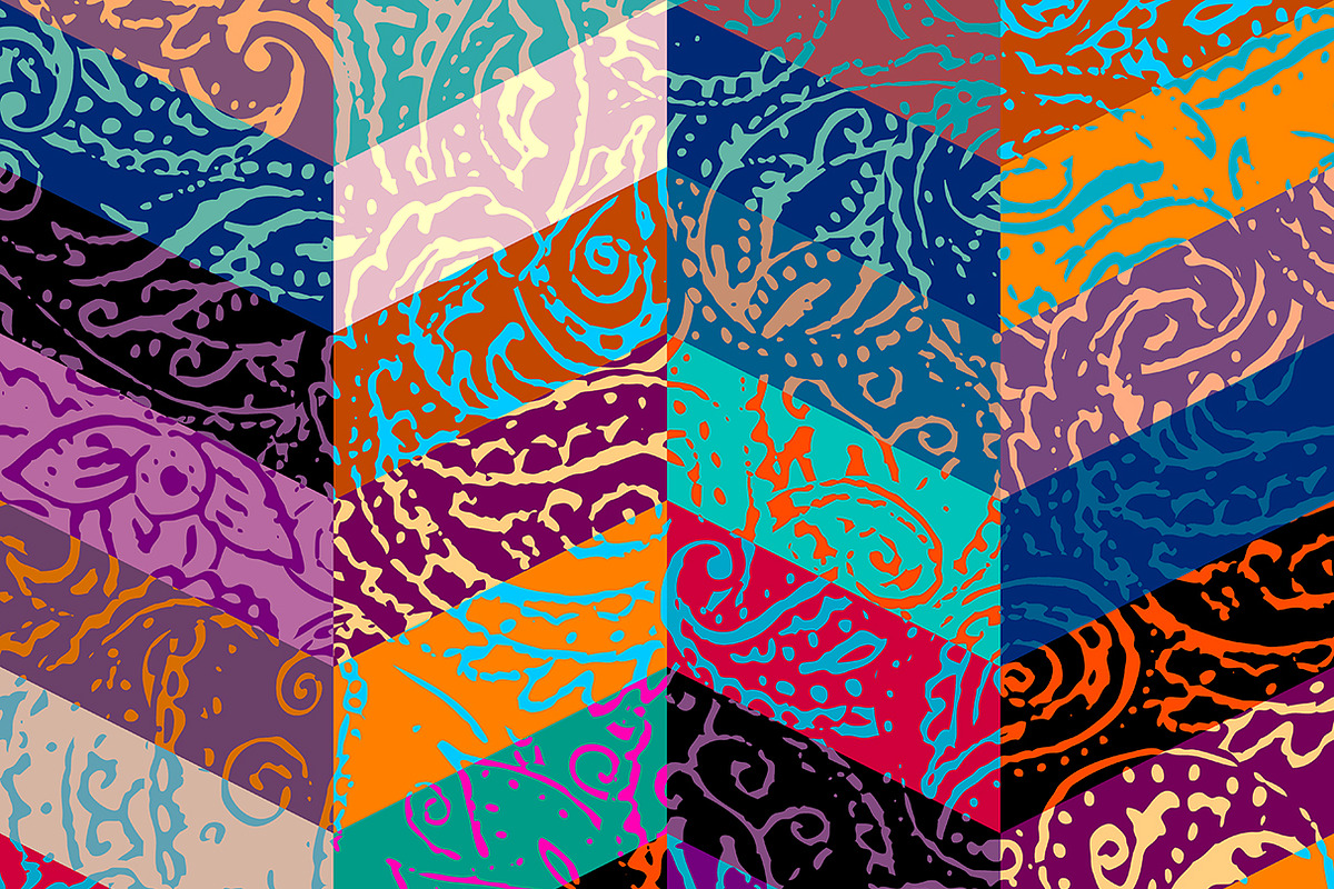 10 seamless patterns. Vintage style, a Pattern Graphic by tkdesign