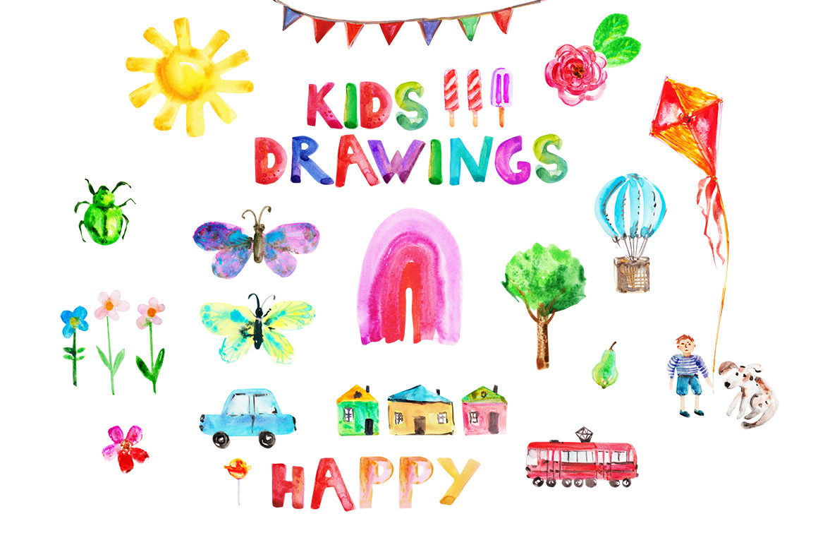 Kids drawings | Illustrations ~ Creative Market