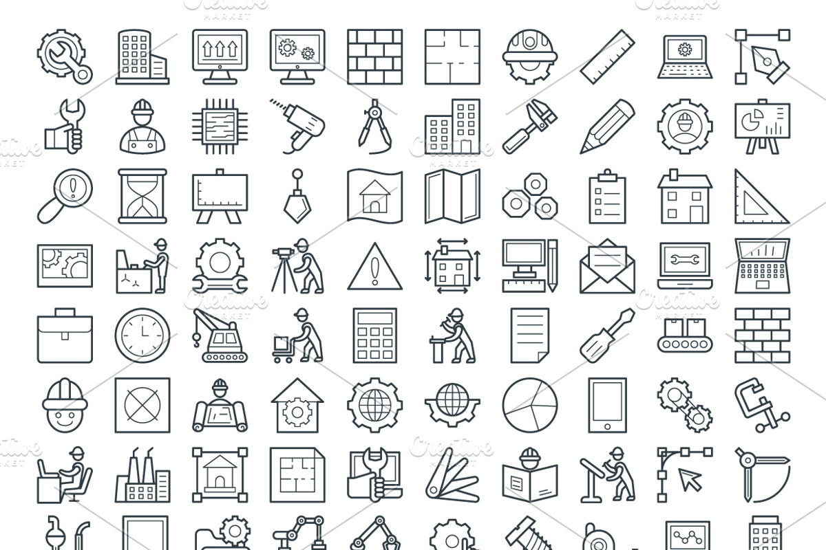 75+ Engineering Vector Icons, an Outline Icon by Vectors Market