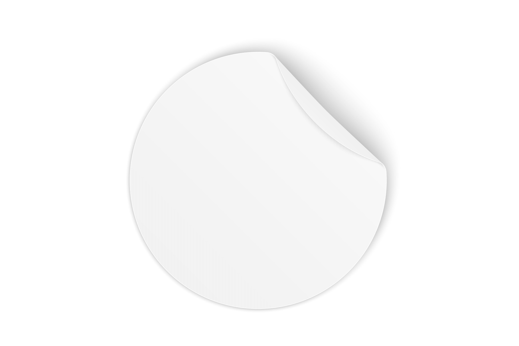 Round adhesive sticker curved corner, an Illustration by HAPPY VECTOR