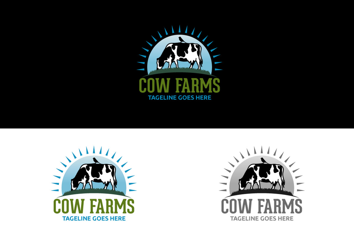 Cow Farms, a Branding & Logo Template by emotions76