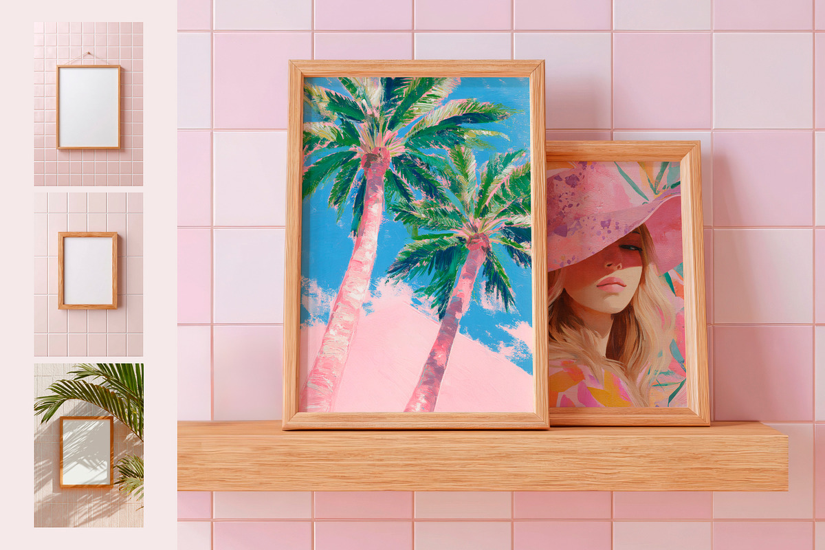 15 Pink Frame Mockup, a Household Mockup by Trissa