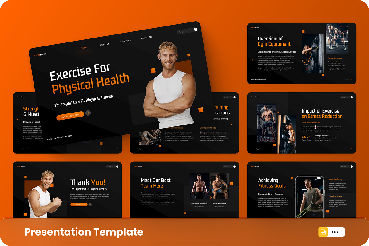 Exercise Gym - Gym Google Slide, a Presentation Template by ...