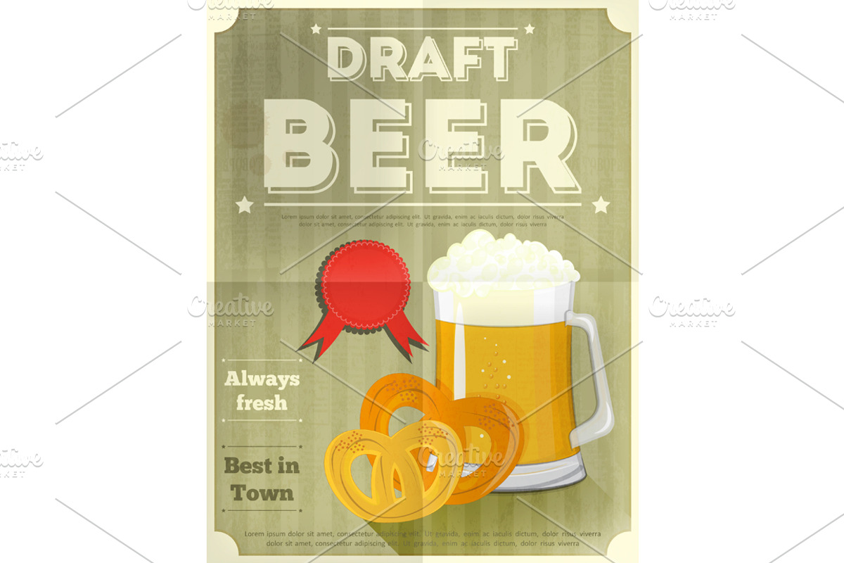 Beer Poster, a Food Illustration by ELFIVETROV DESIGN
