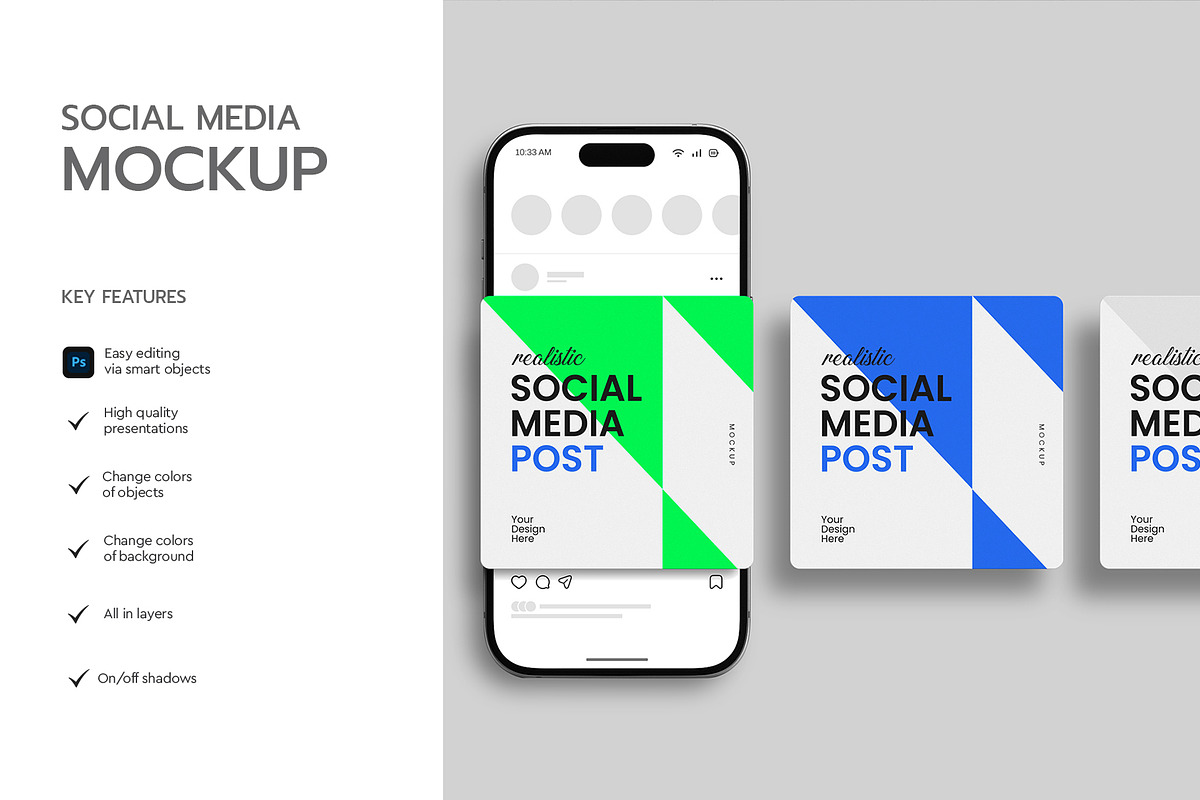 Realistic Social Media Post Mockup