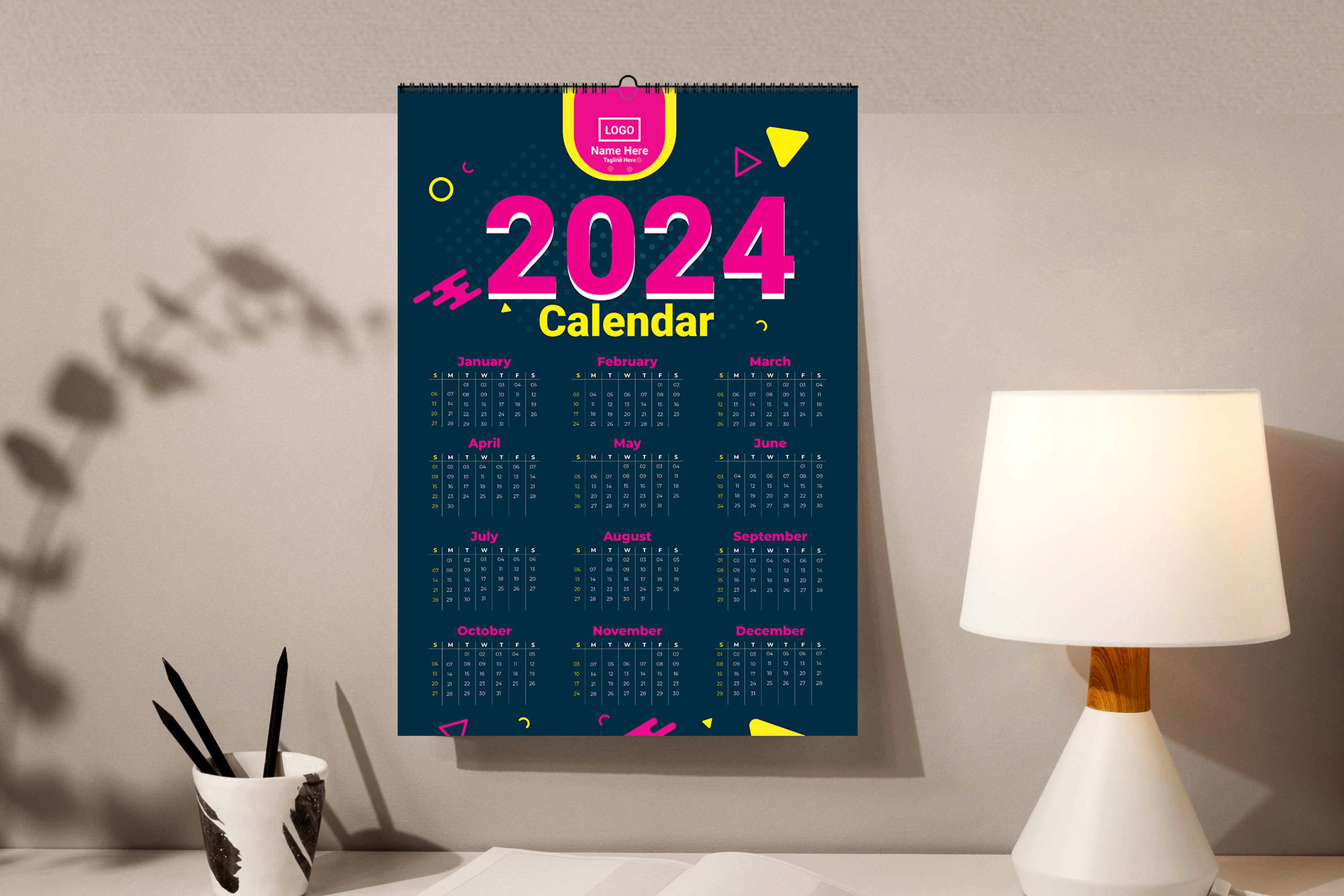 Colorful 2024 Calendar Design