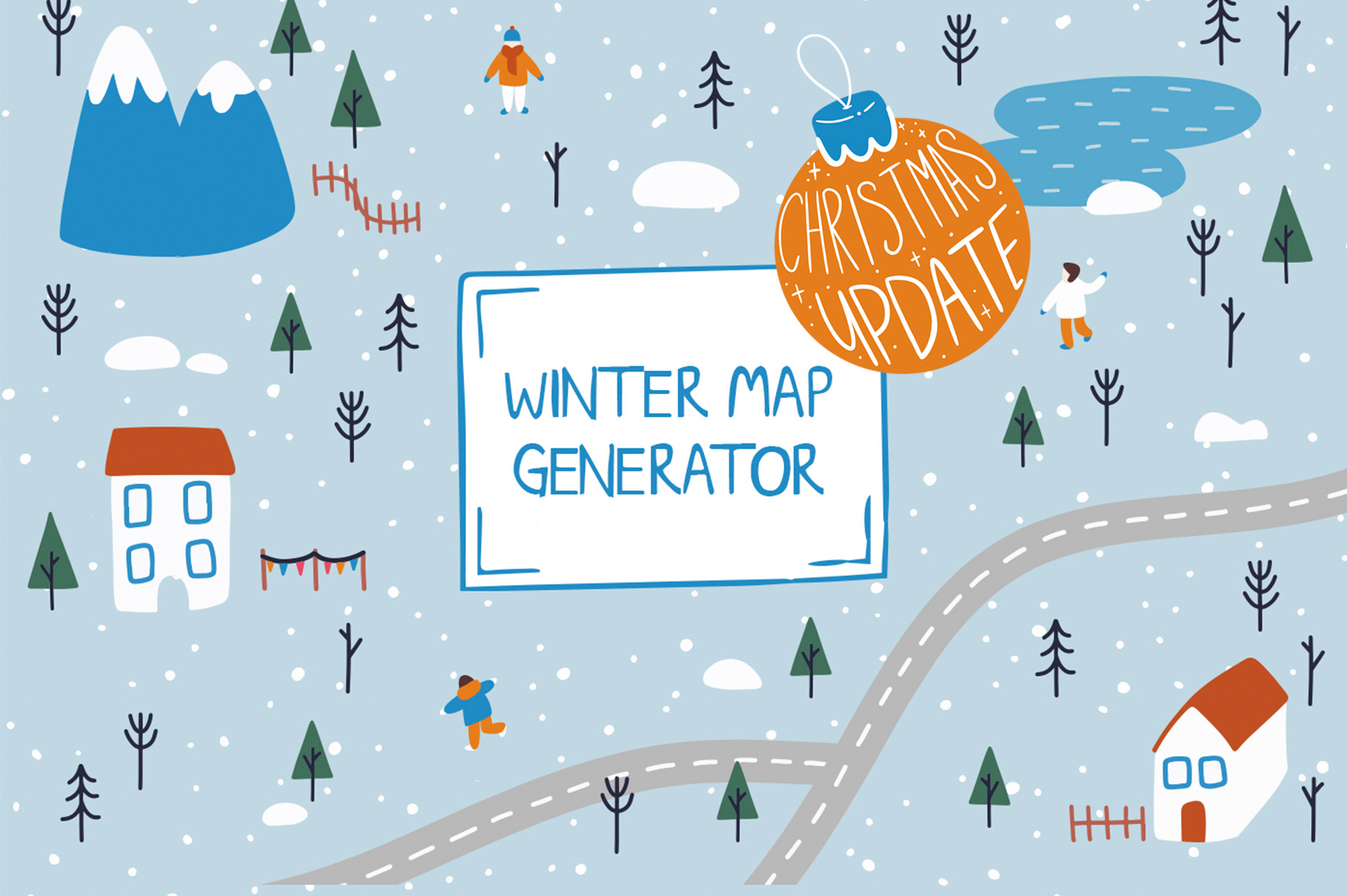 UPDATED! Cute winter map creator, an Illustration by keiko_reiko