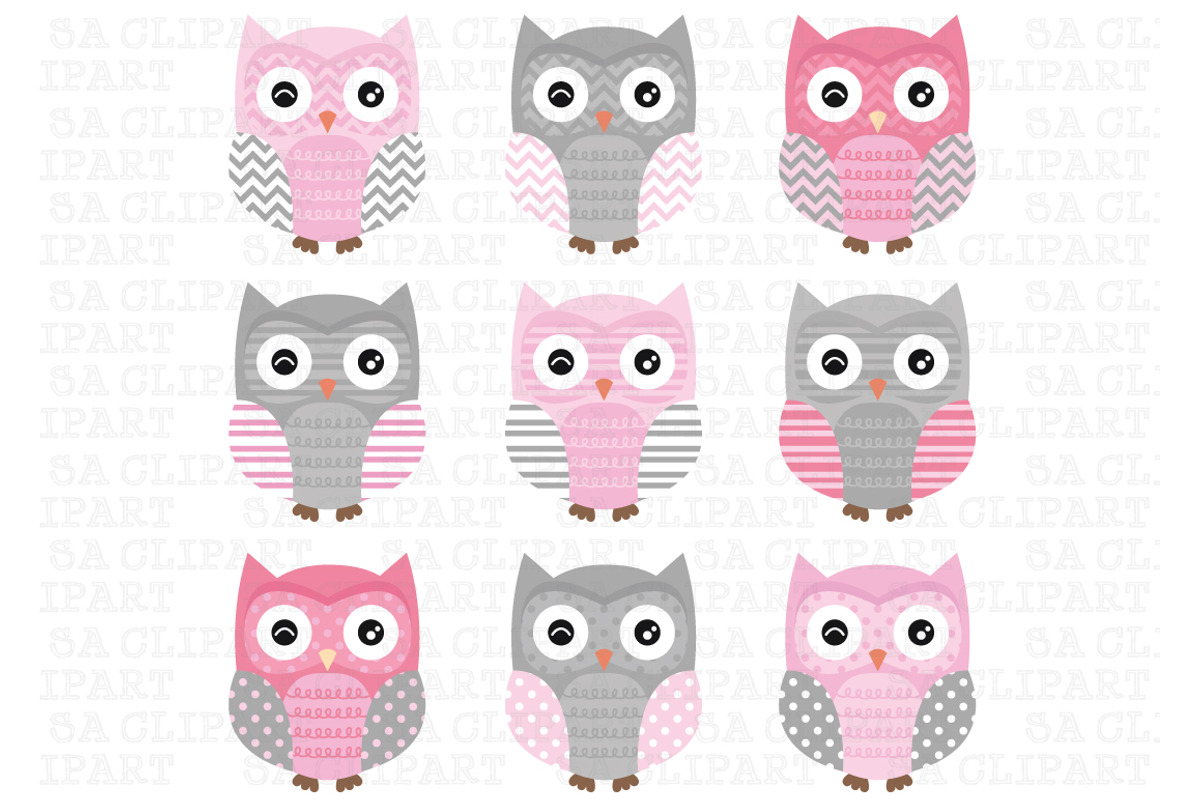 Cute Owl Clipart, a Decorative Illustration by SA ClipArt