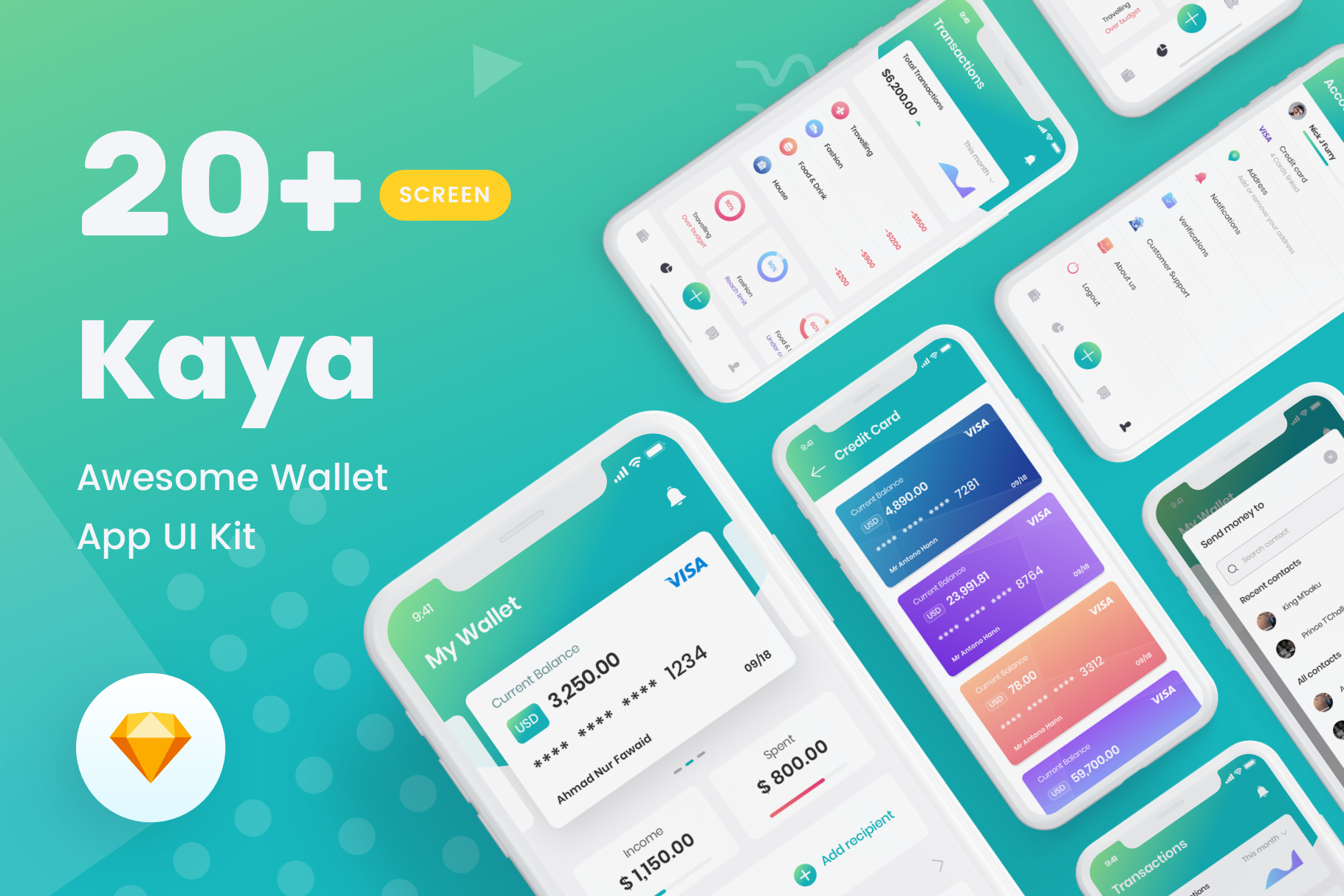 Kaya : Wallet App, an App Template by Designspace