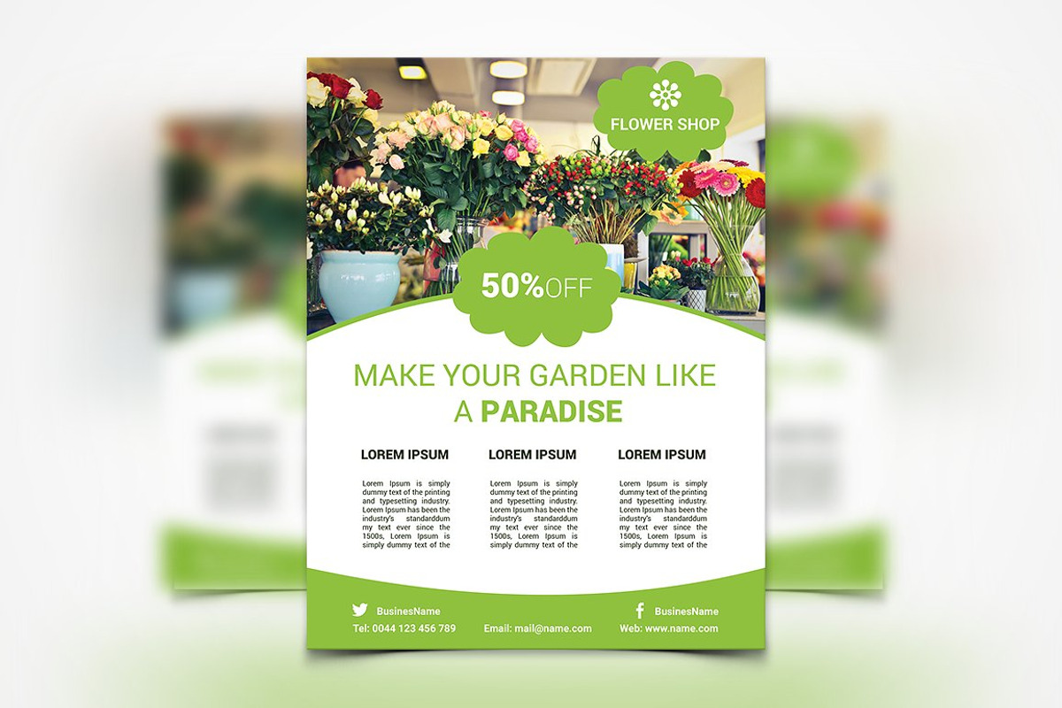 6 Flowers Flyers, a Flyer Template by Creatricks