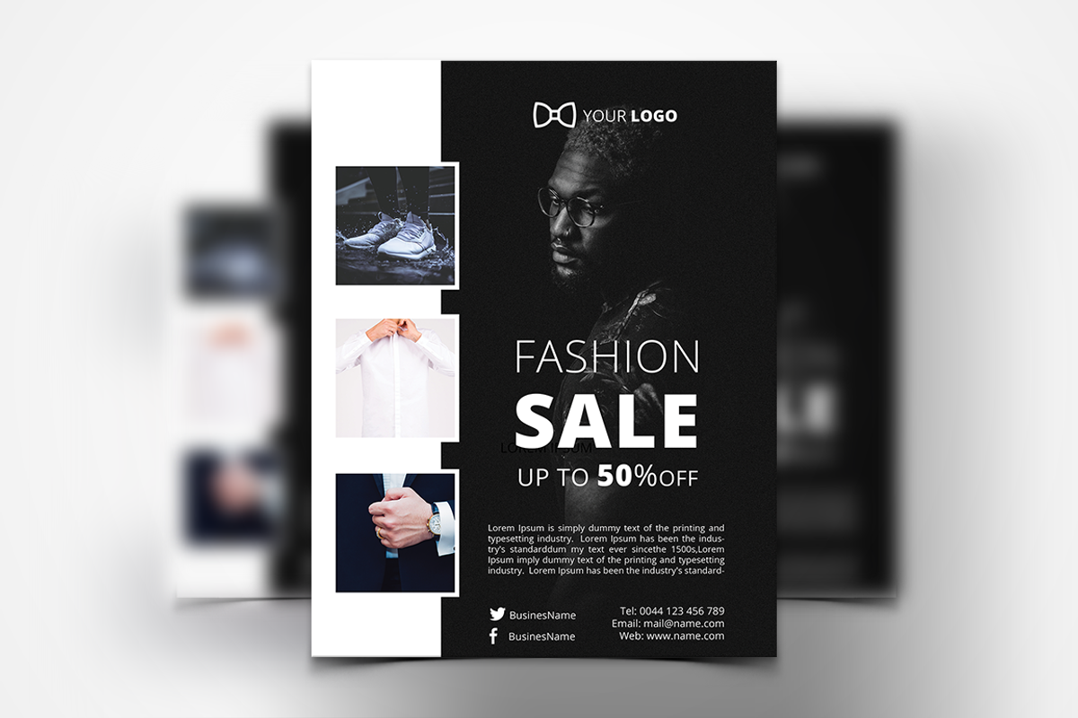 Men Clothing Flyer, a Flyer Template by UNIK Agency