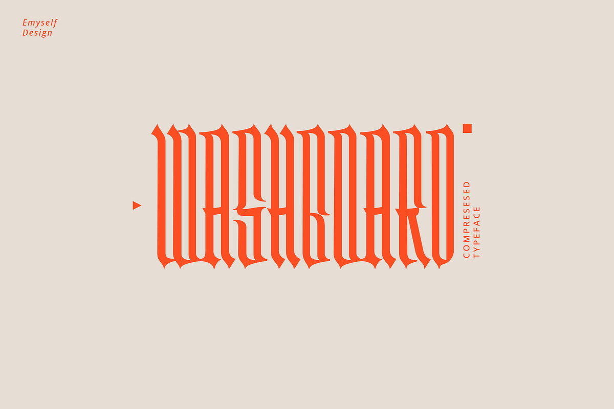 Washboard typeface, a Blackletter Font by Emyself Design