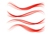 Red color abstract transparent wave, a Texture Graphic by Marinstri