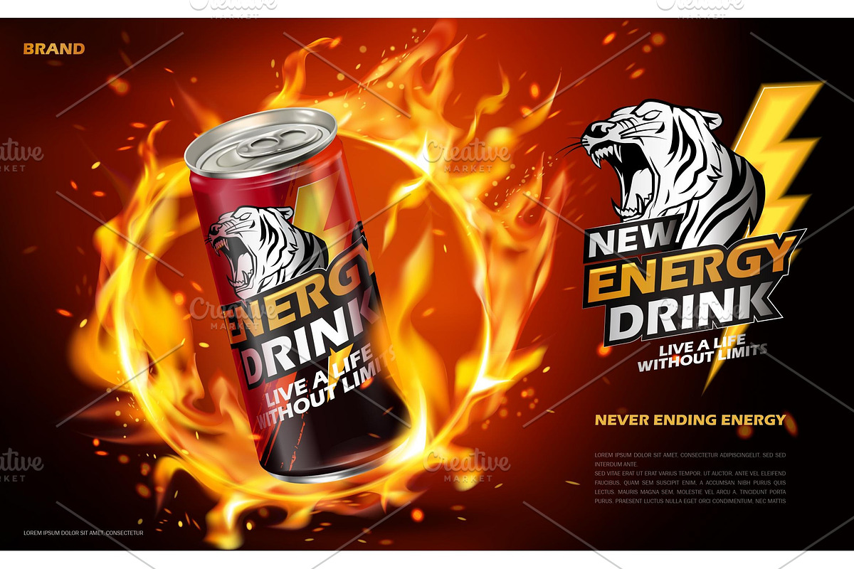 energy drink ad, a Food Illustration by TotallypicRF