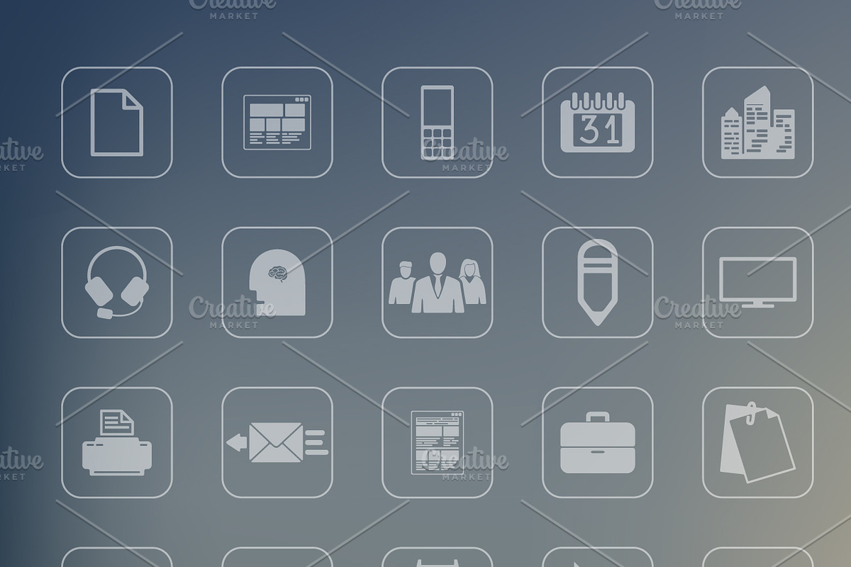 88 OFFICE icons, a Templates & Theme by Palau