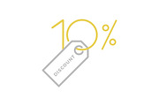 10 % discount logo, an Illustration by SuperAccurate