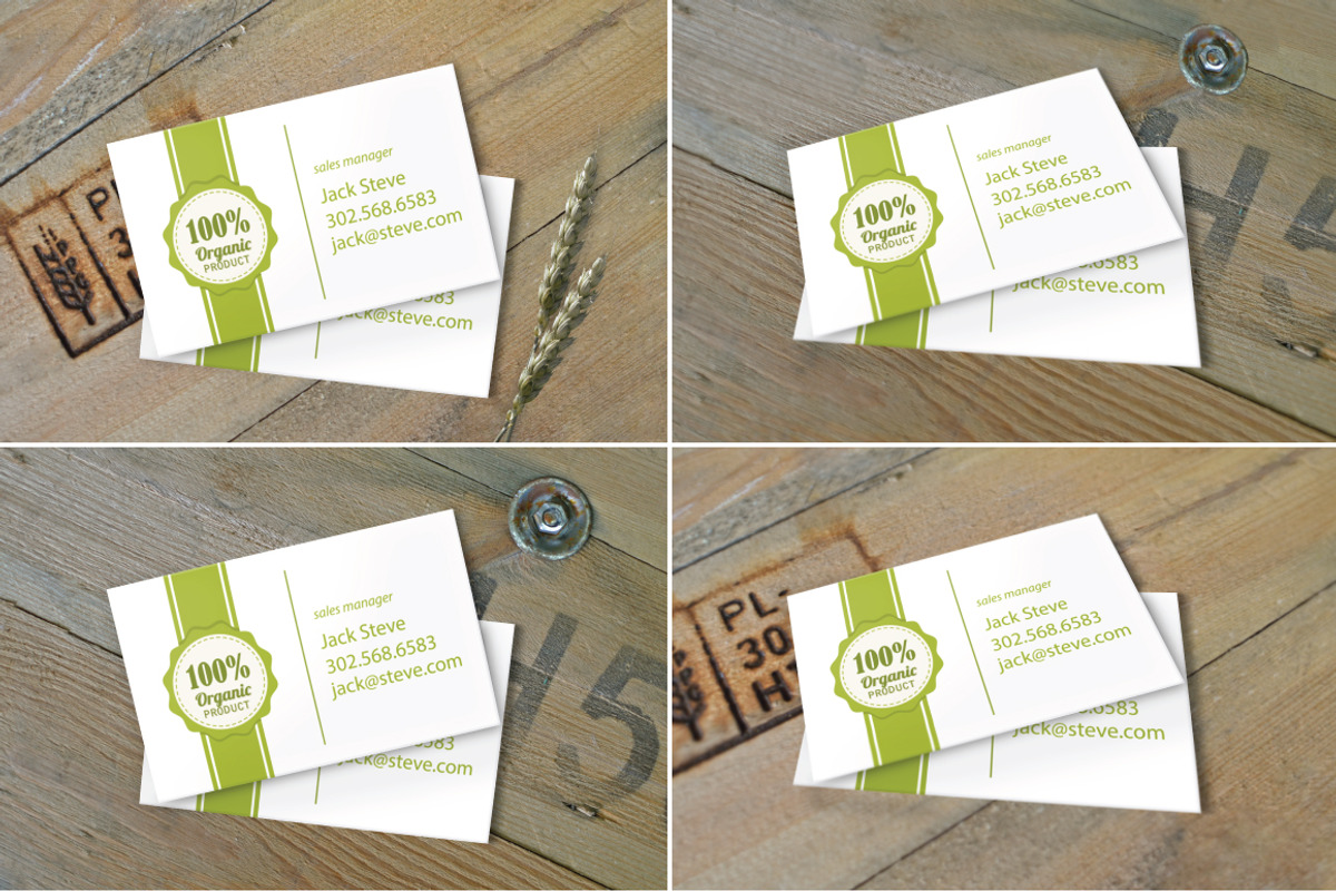 Bio business card mockup, a Print Template by Vitek Graphic