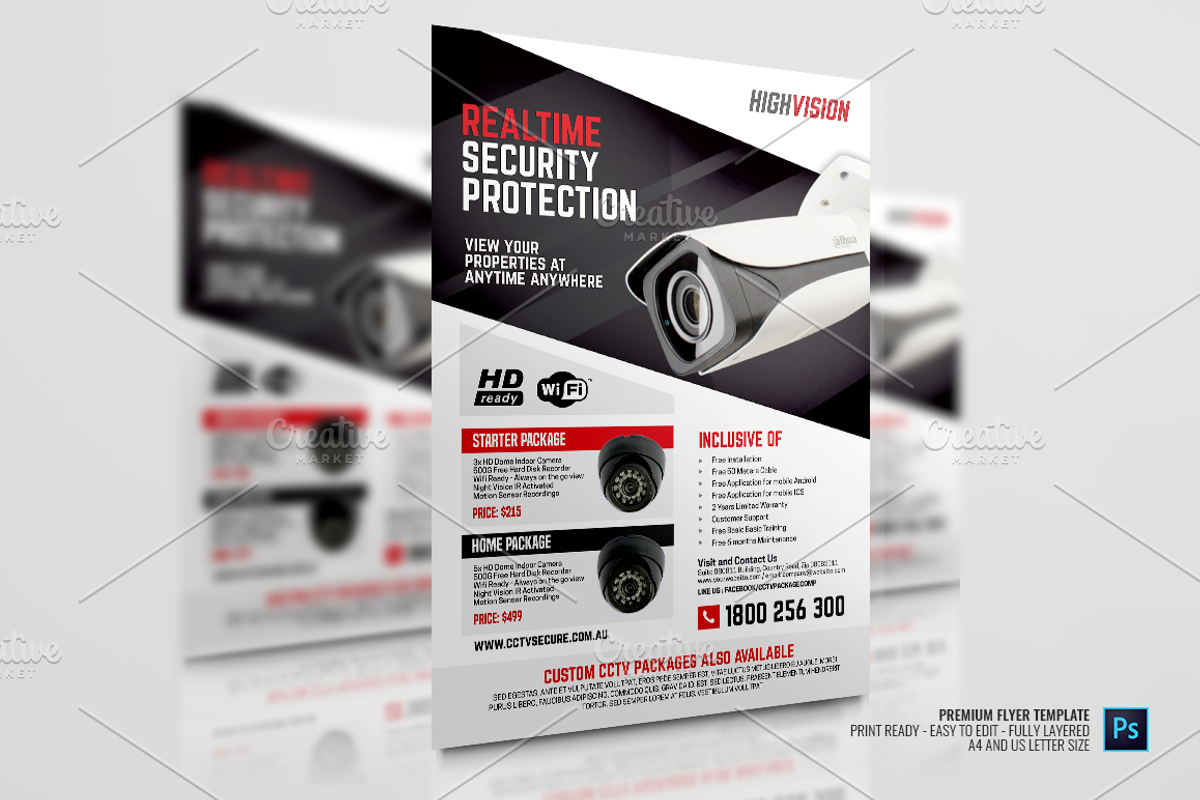 CCTV Promotional Flyer, a Flyer Template by PSDPixel