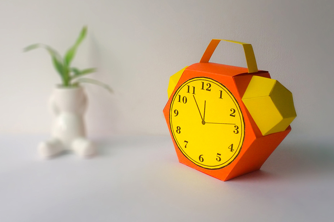 DIY Alarm Favor - 3d papercrafts, a Templates & Theme by PAPER amaze