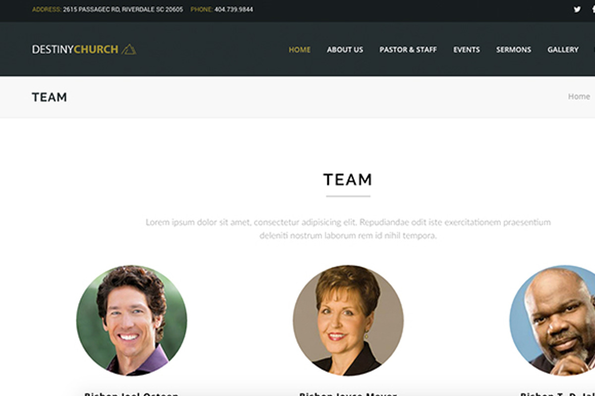 DestinyChurch Theme, a Bootstrap Template by WPExchange