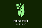 digital leaf logo | Branding & Logo Templates ~ Creative Market