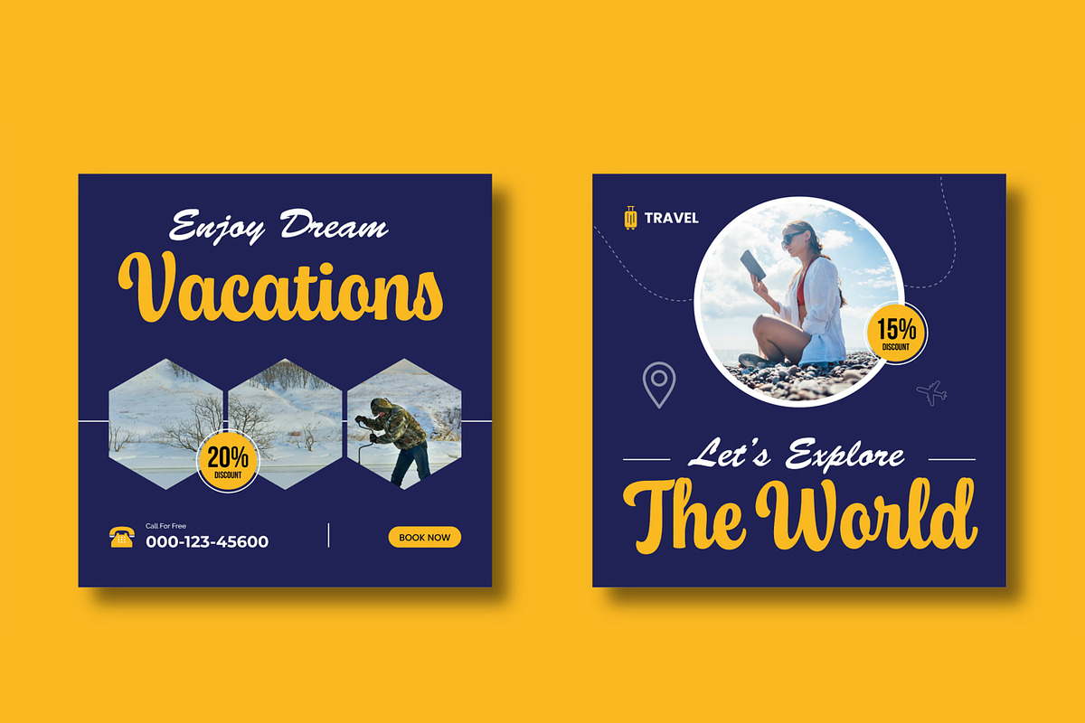 Travel Vacation Social Media Design