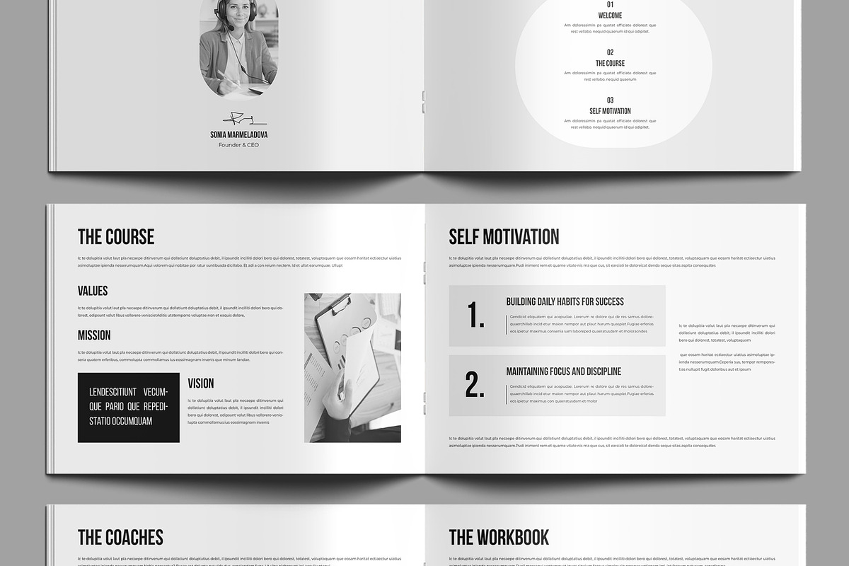 Course Workbook Landscape Layout | Creative Market