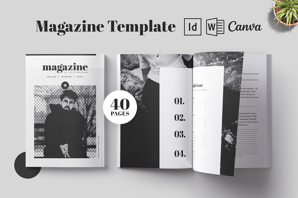 Magazine Template Canva