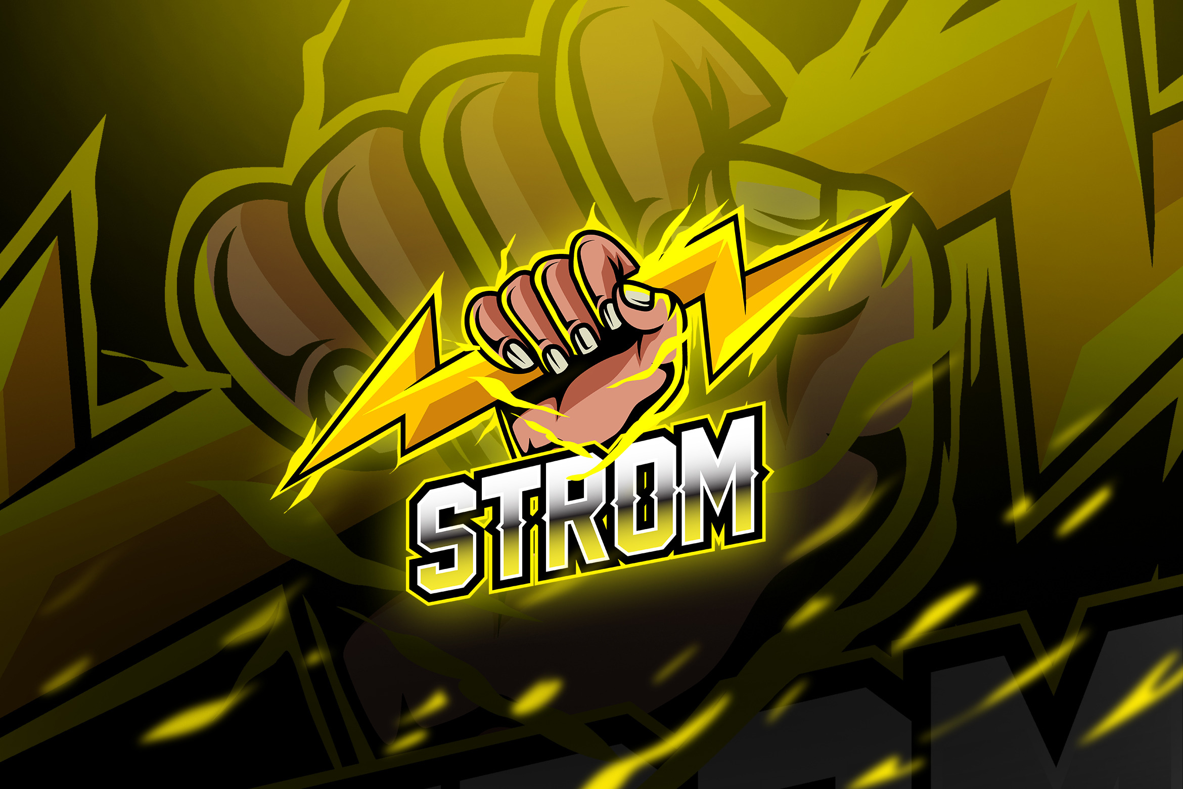 strom - Mascot & Esport Logo, a Branding & Logo Template by AQR Studio