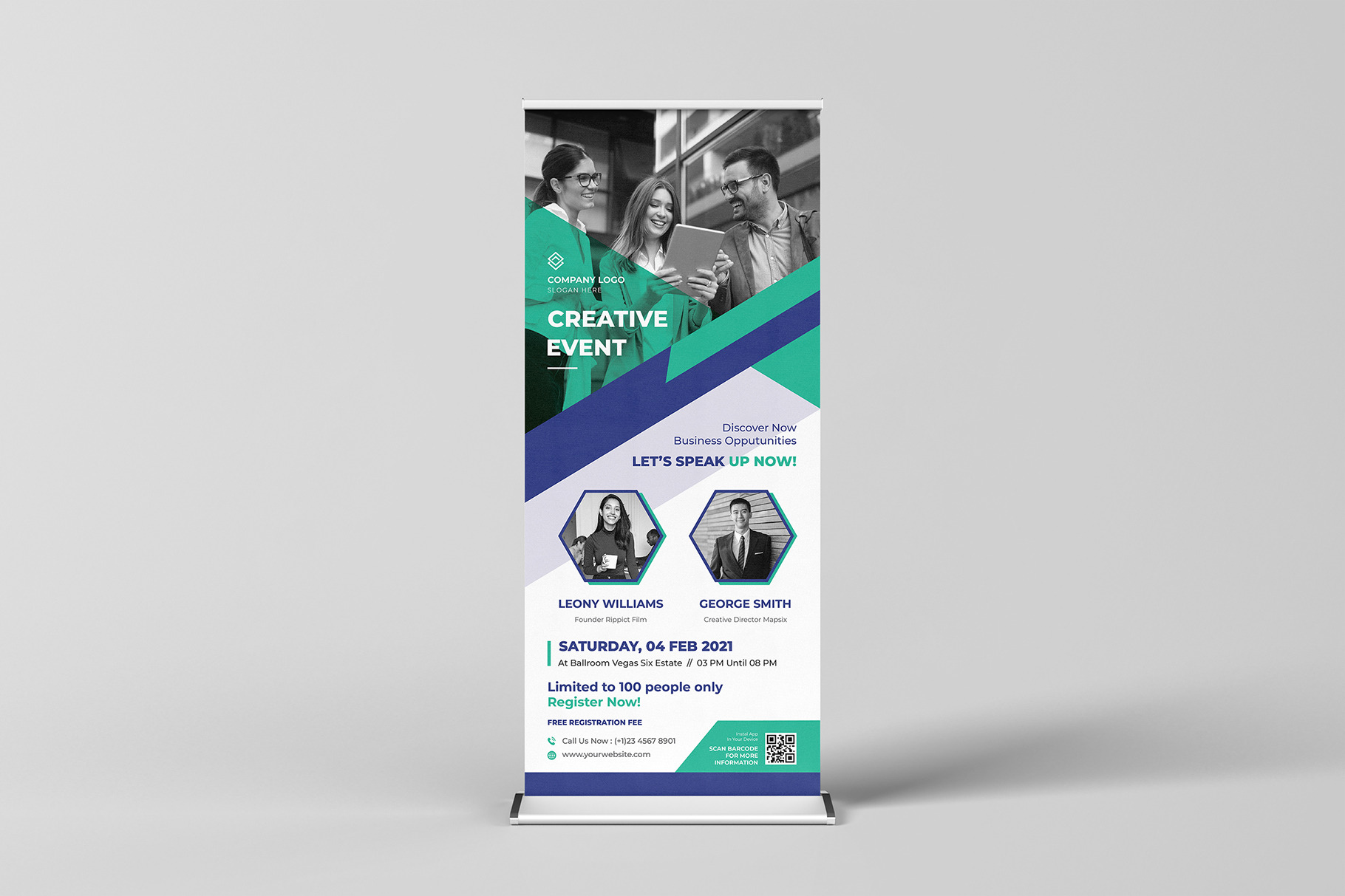Creative Event Roll Up Banner Template