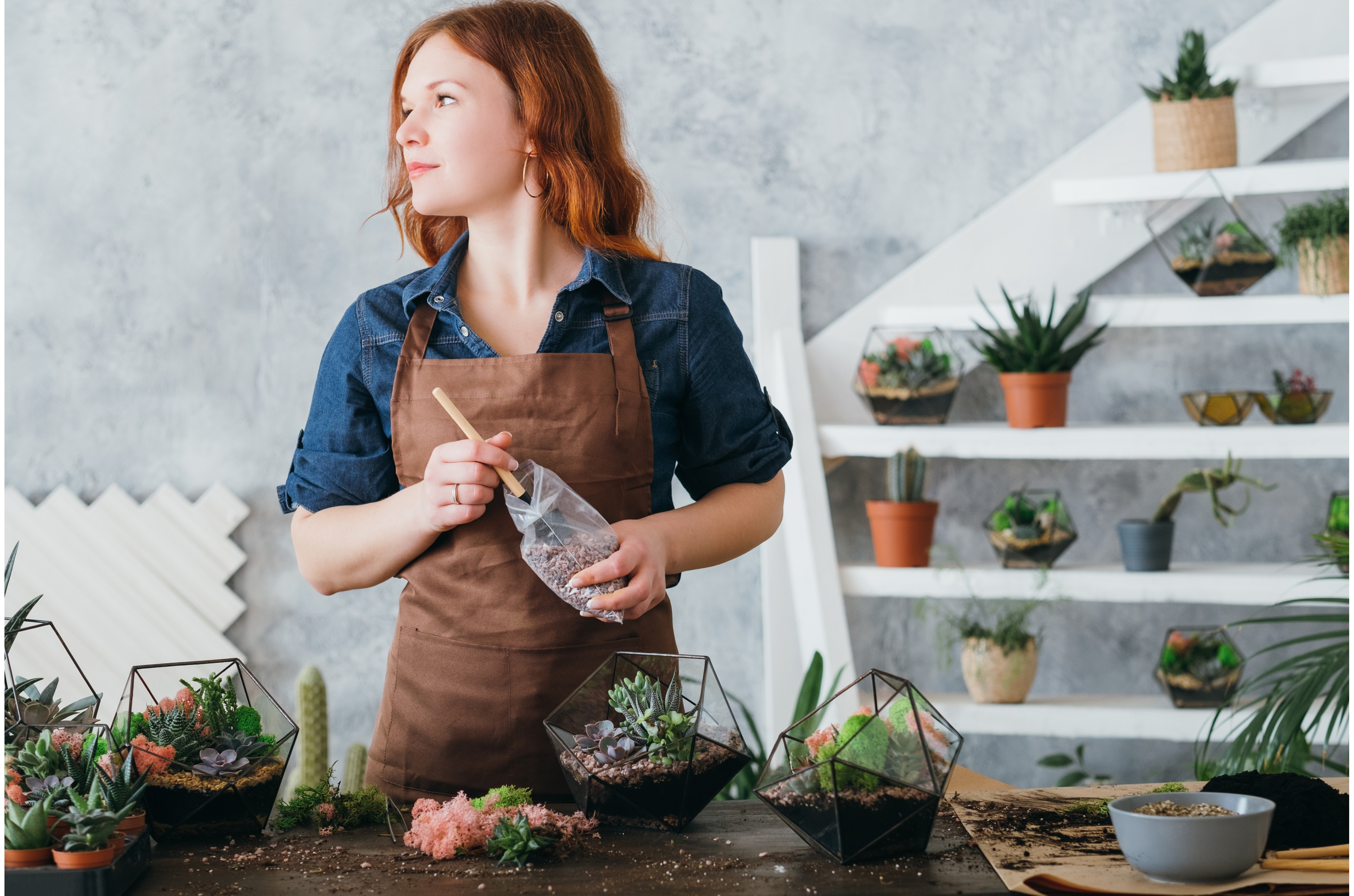 diy florarium plants growing hobby | Background Graphics ~ Creative Market