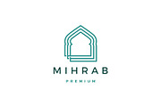 mihrab logo vector icon illustration, a Branding & Logo Template by vastard