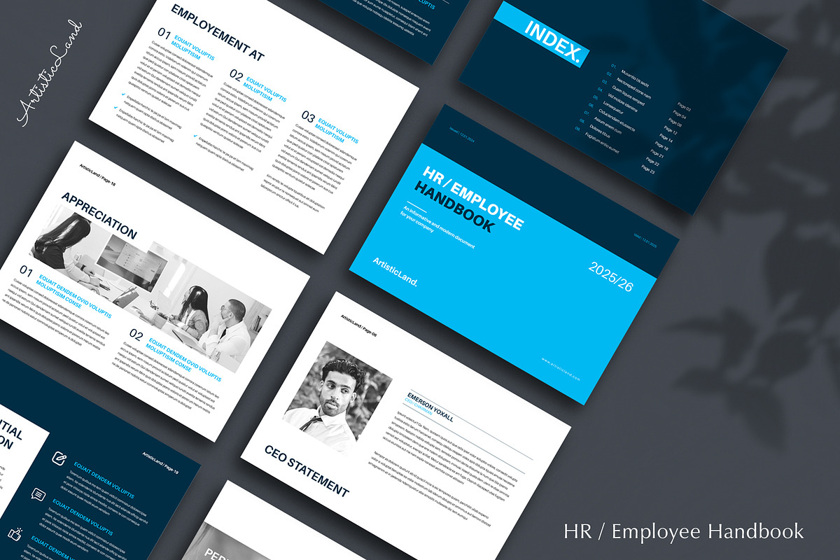 HR/Employee Handbook | Canva, a Brochure Template by ArtisticLand