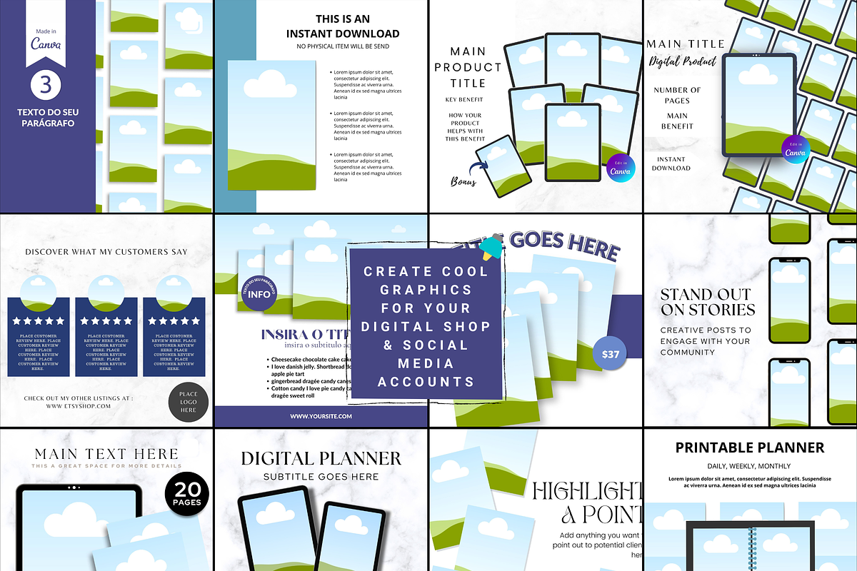 Ultimate Digital Seller Mockup Pack, a Templates & Theme by Digital ...