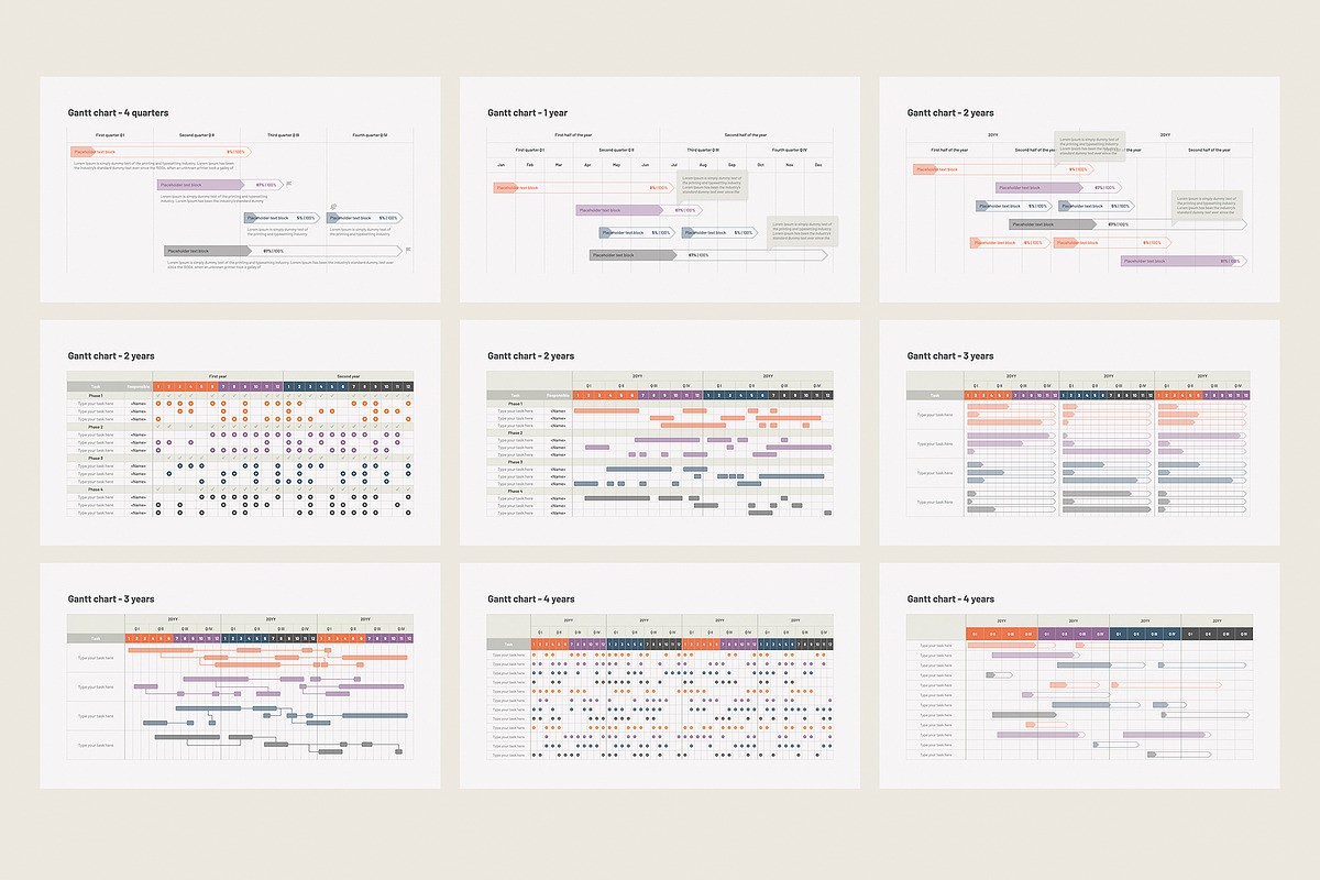 30 Professional Gantt Chart PowerPoint Templates