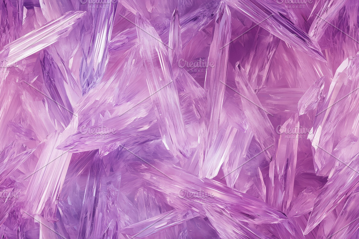 Seamless Rutilated Amethyst beautiful purple crystals, showcasing their ...