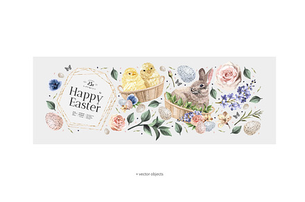 Watercolor Easter Elements Set | Animal Illustrations ~ Creative Market
