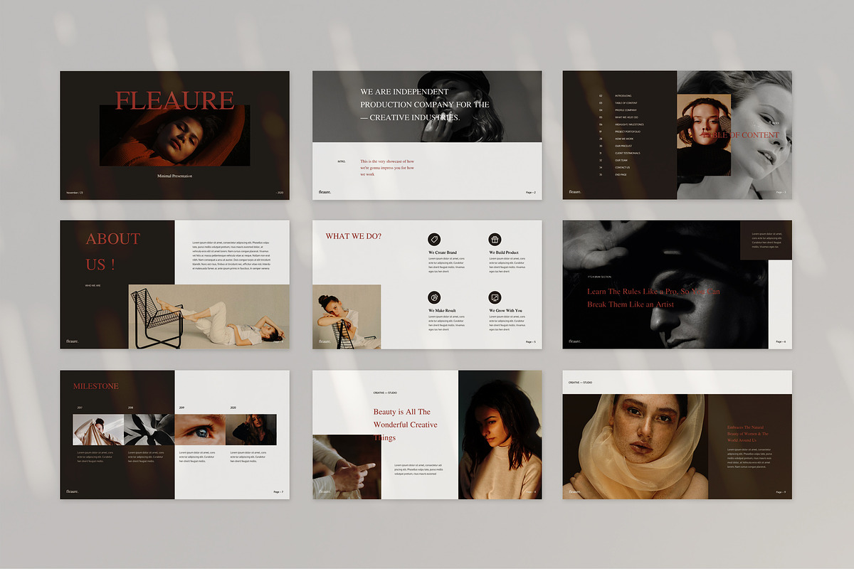 Fleaure Powerpoint, a Presentation Template by Visuel Colonie®