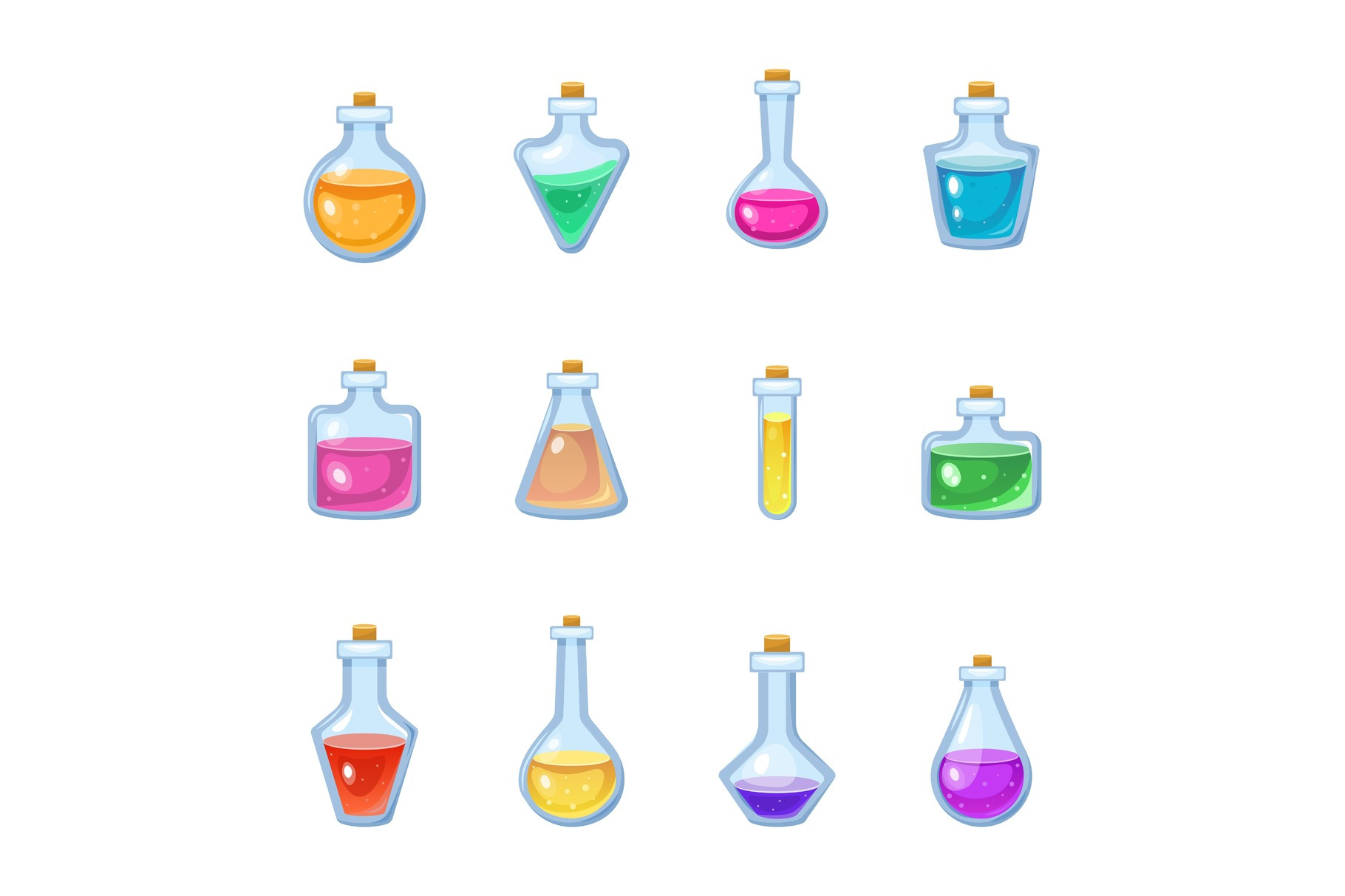 Magic bottle vector magical game, a Food Illustration by KitVector