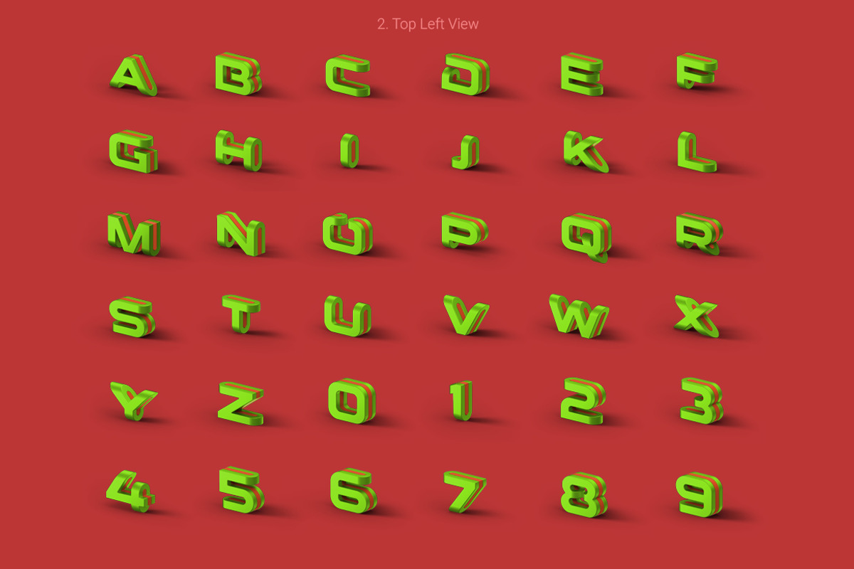 CYBERIA 3D Font