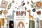 Baby animals vector collection, an Animal Illustration by owlasya