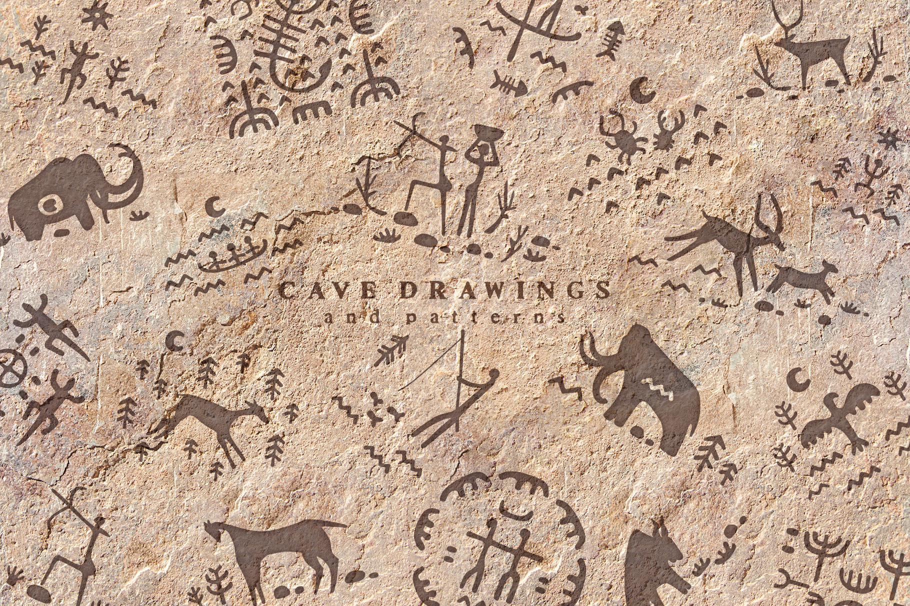 CAVE DRAWINGS & PATTERNS, a Decorative Illustration by Luna Dreams