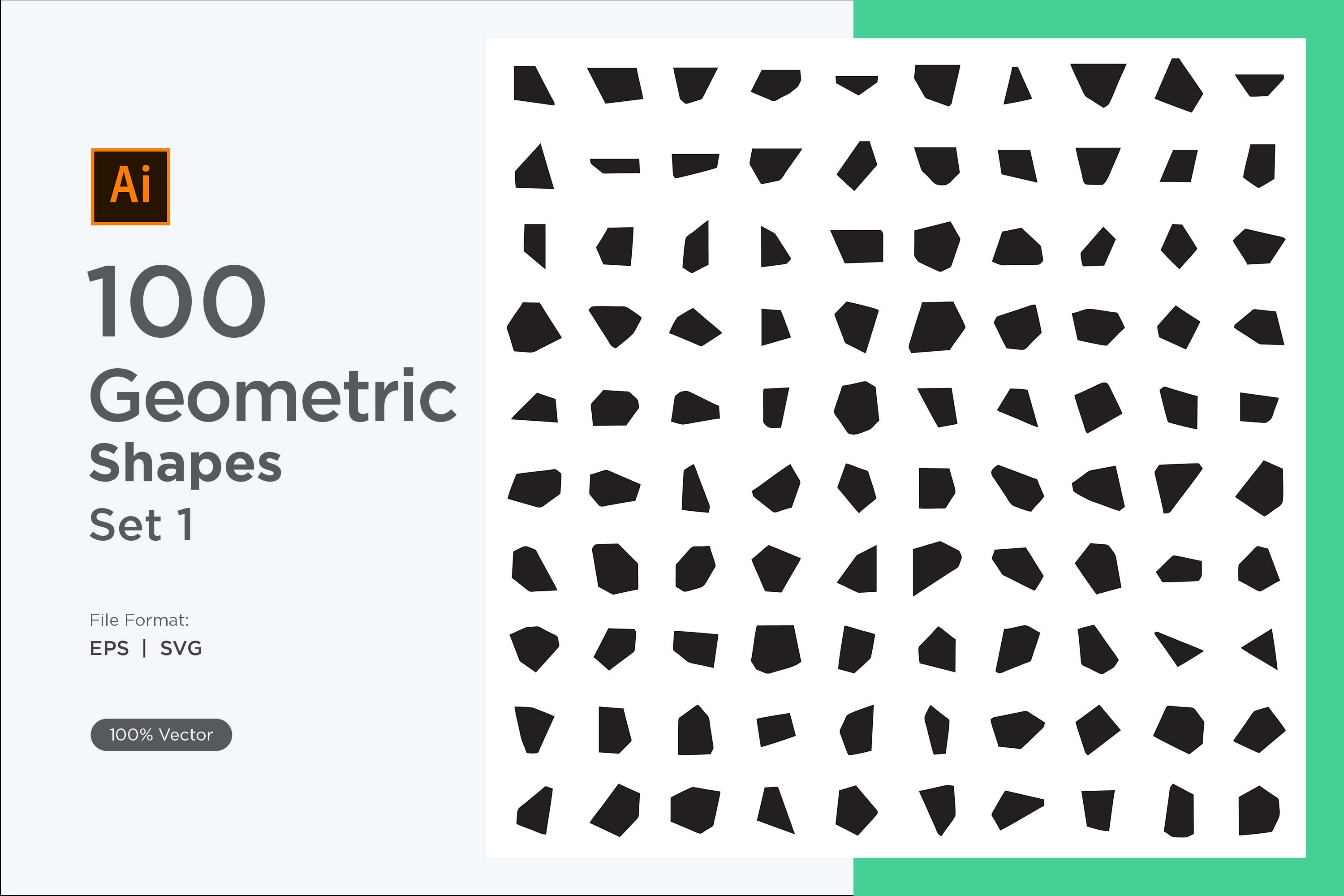 Abstract Geometric Shape set 100 V 1, an Object Graphic by shahsoft